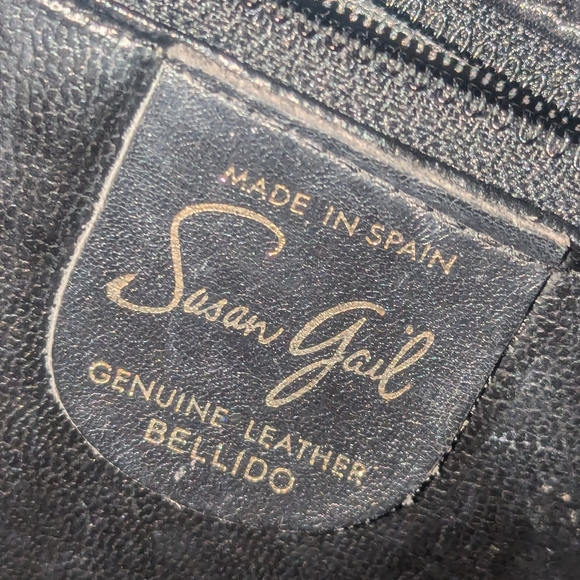 Susan Gail | Bags | Vintage Susan Gail Black Patent Leather Croc ...